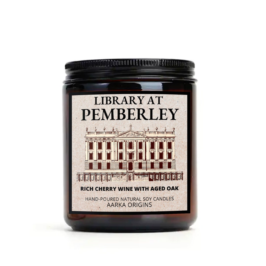 Library at Pemberley Soy Candle, Christmas Candle Soy, Jane Austen Gift ...