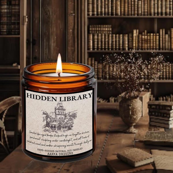 Library Candle - Etsy