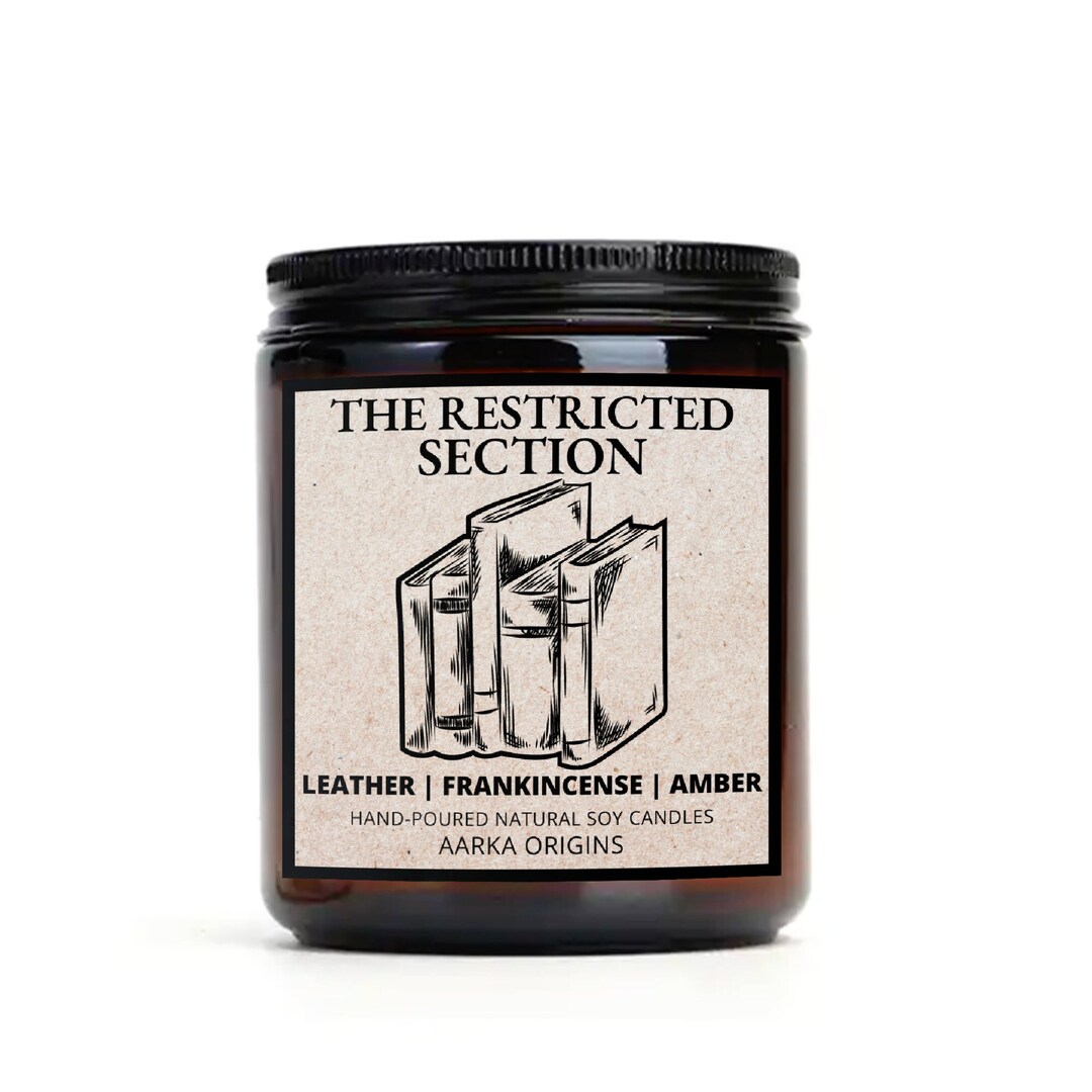 The Restricted Section Soy Candle, Literary Candle, Wizard and Magic ...
