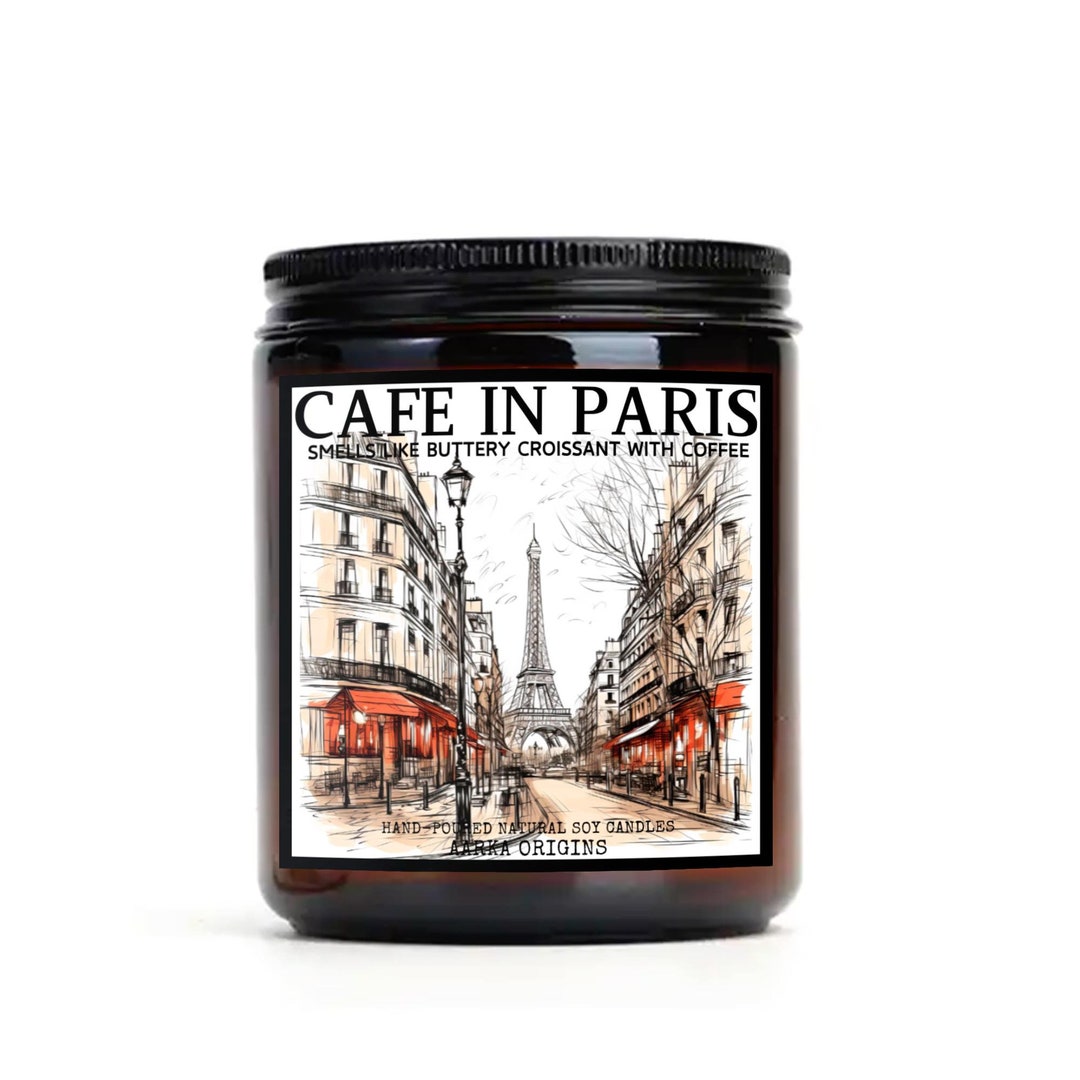 Cafe in Paris Scented Soy Candle, Parisian Cafe, France Themed Candle ...