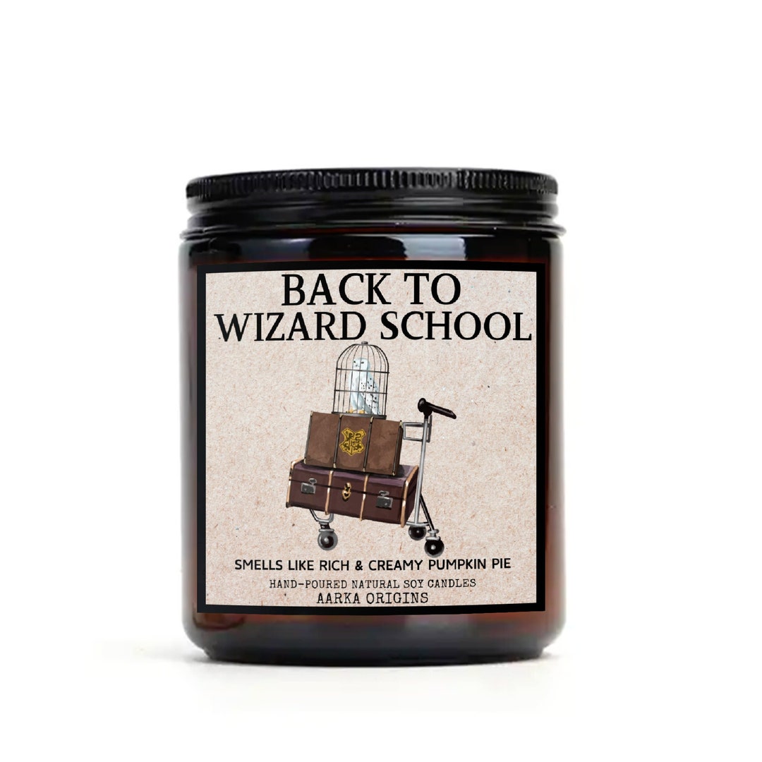 Back to Wizard School Soy Candle, Spooky Candle, Pumpkin Pie Candle ...