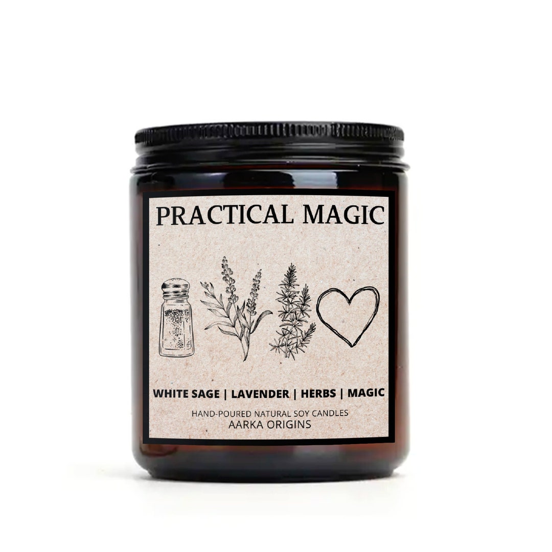 Practical Magic Soy Candle, Cottagecore, Nerdy Gift, Book Lovers Gift, Smudge, Witch Candles ...