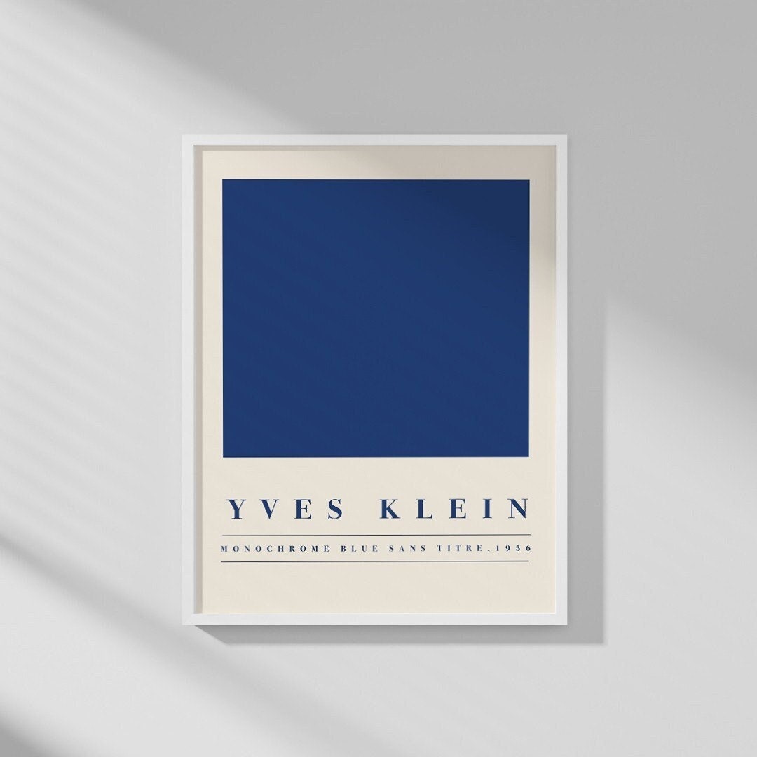 Exhibition Poster Yves Klein Blue Poster Danish Pastel Room - Etsy