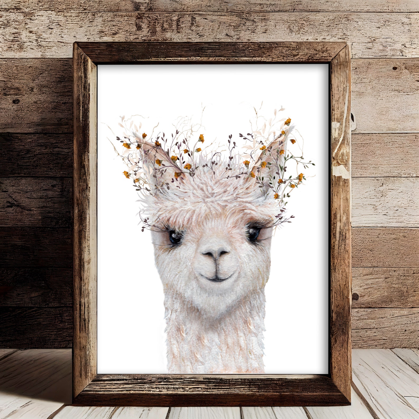 Printable Watercolor Alpaca, Baby's Room, Nursery, Instant Download ...