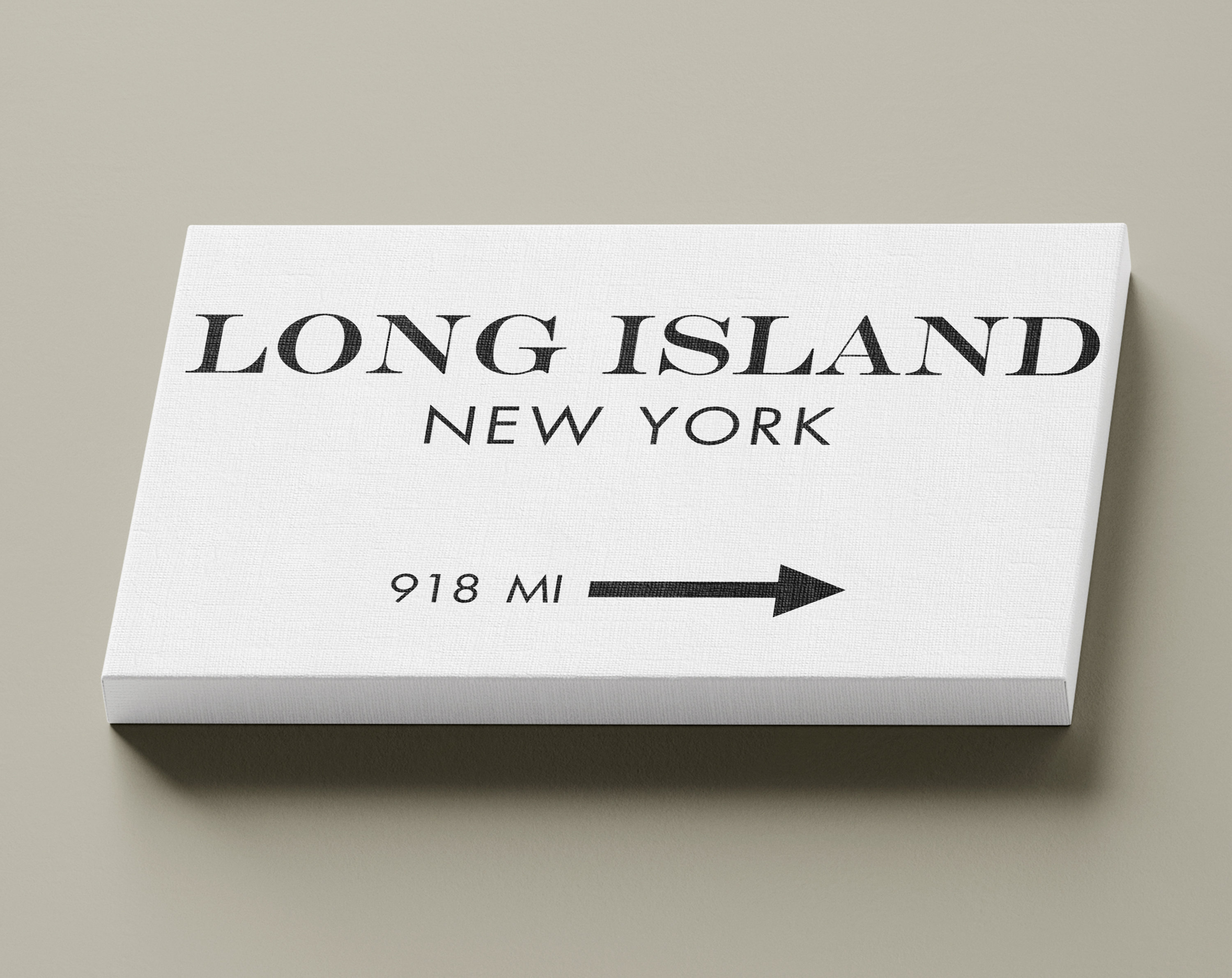 Long Island NY Mileage Arrow Sign, Location Print. Modern Wall Art, New ...