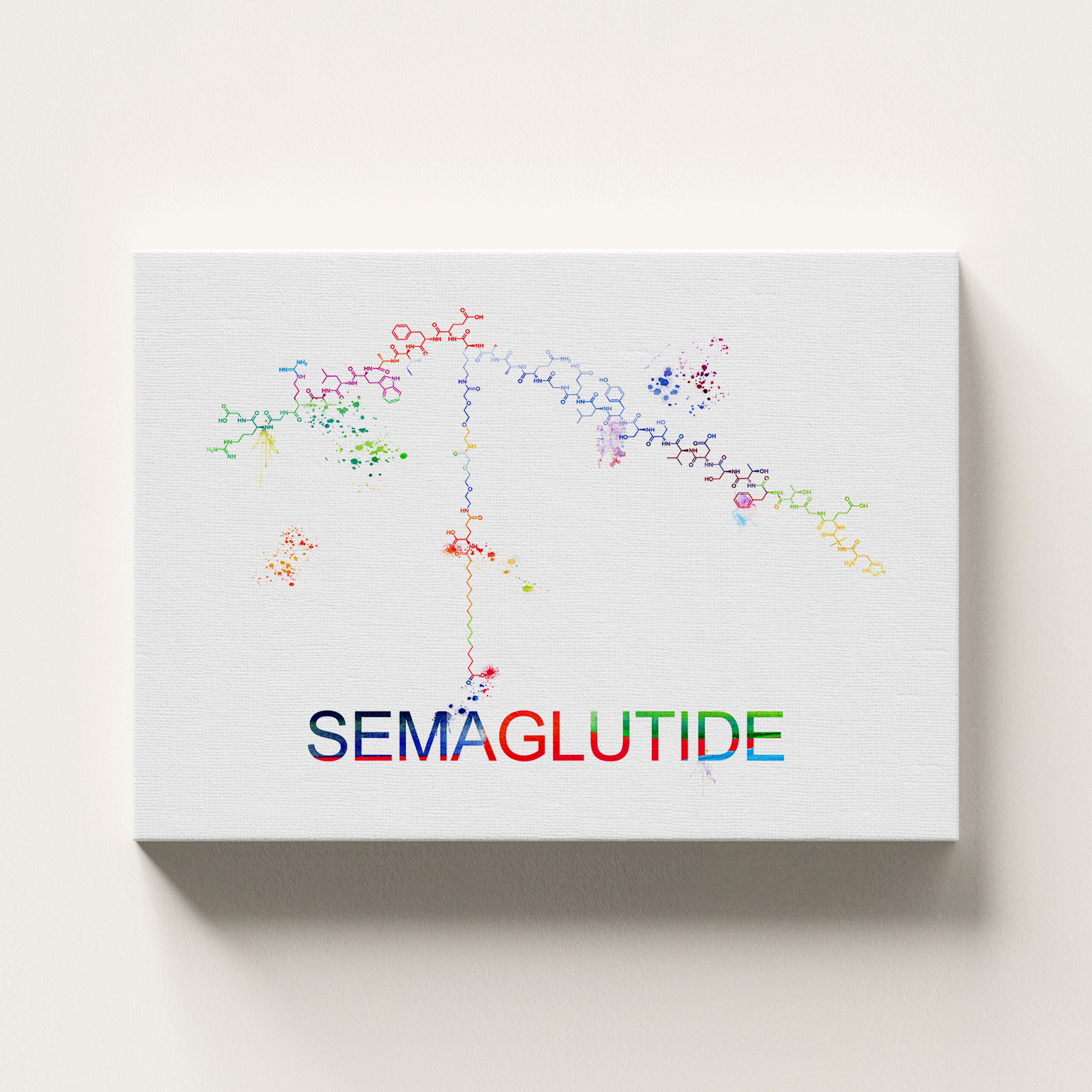 Semaglutide Molecule Watercolor Print: Endocrinology Art, Ready to Hang ...