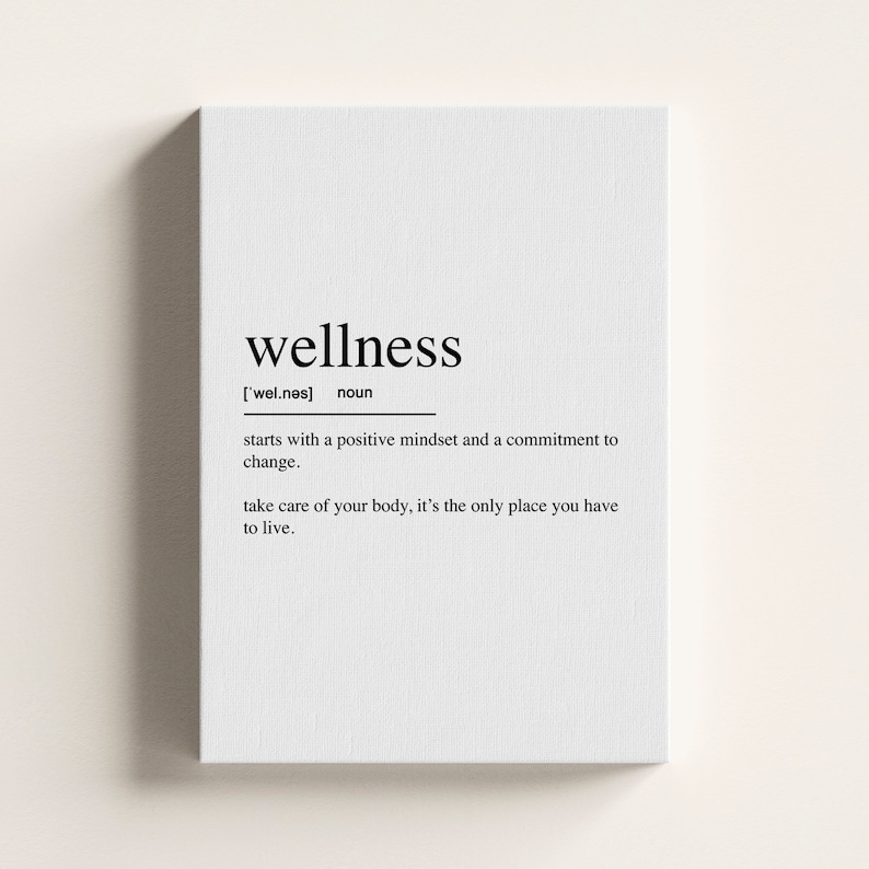 Wellness Definition Print: Modern Scandinavian Wall Art - Etsy