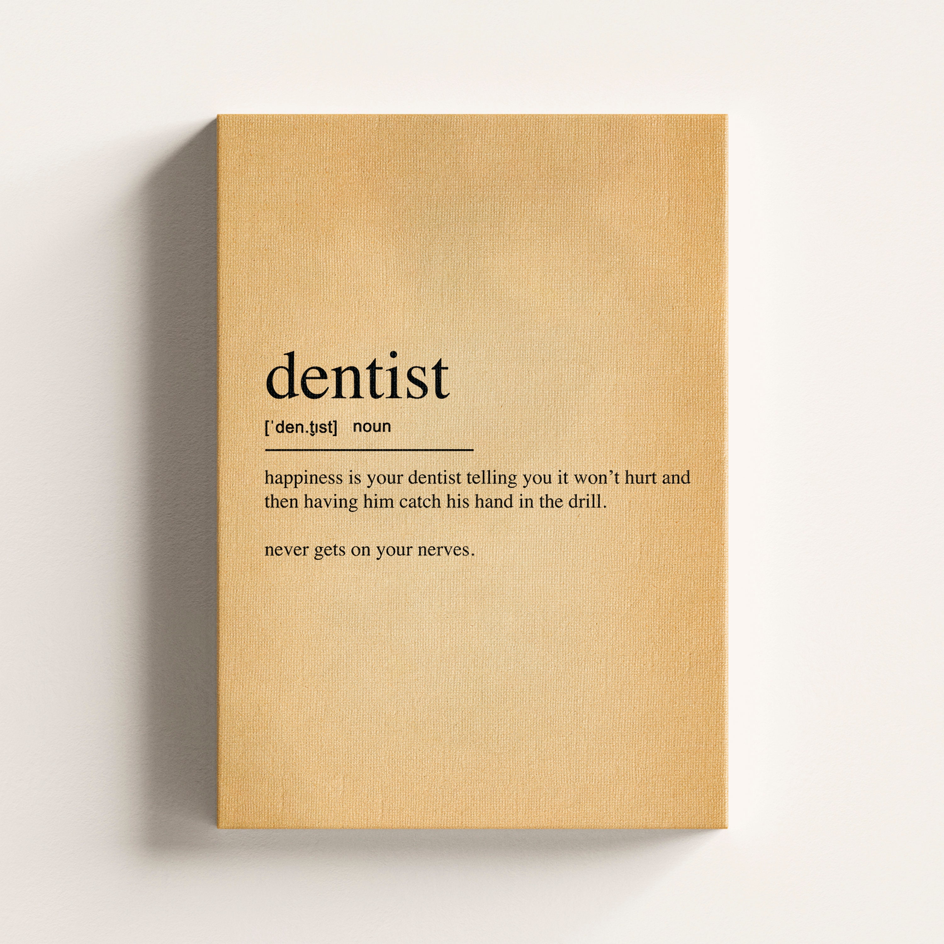 Dentist Definition Poster. Modern Wall Art Minimalist Print - Etsy