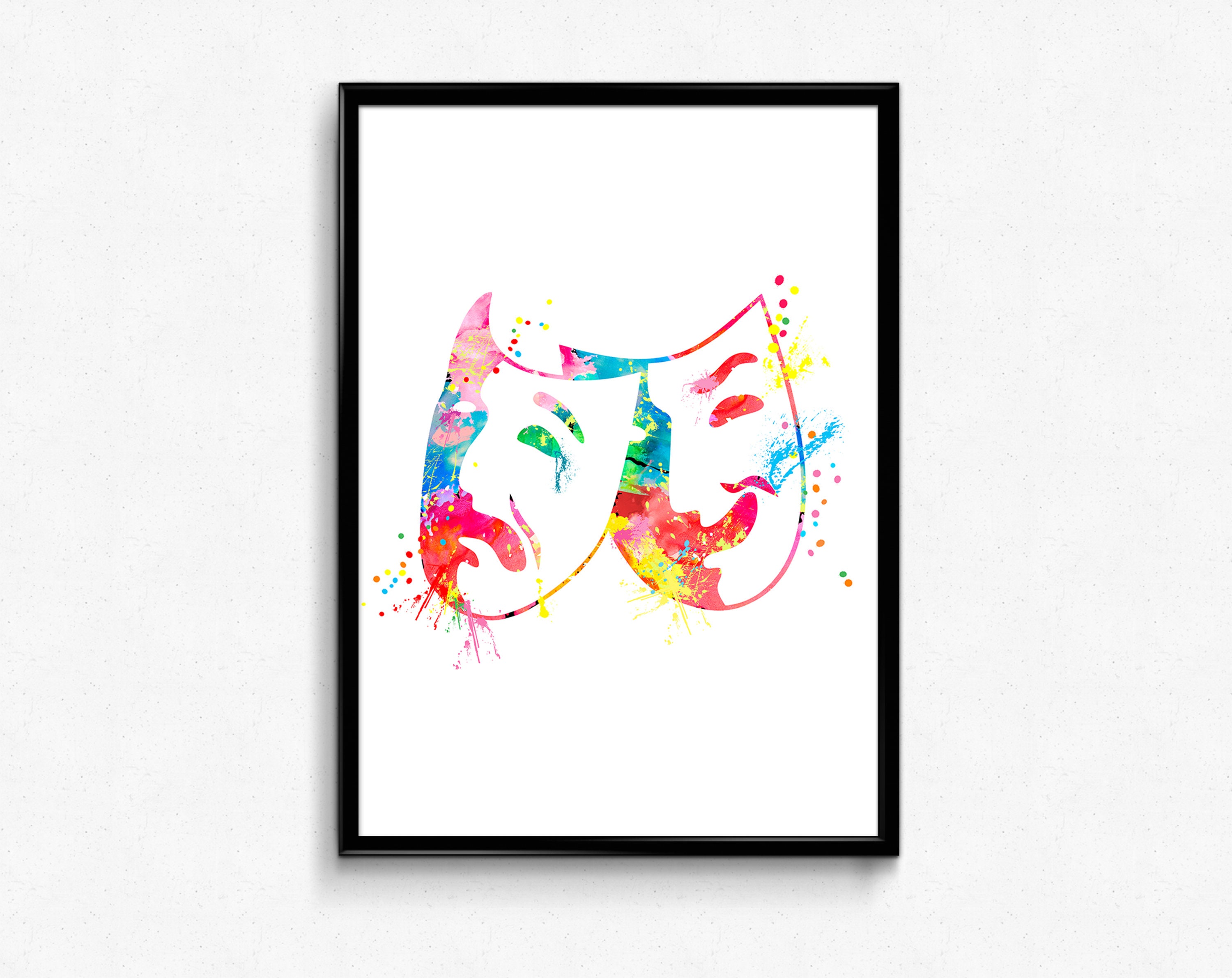 Art & Collectibles Comedy Tragedy Mask Modern Decor Ampersand Sign ...