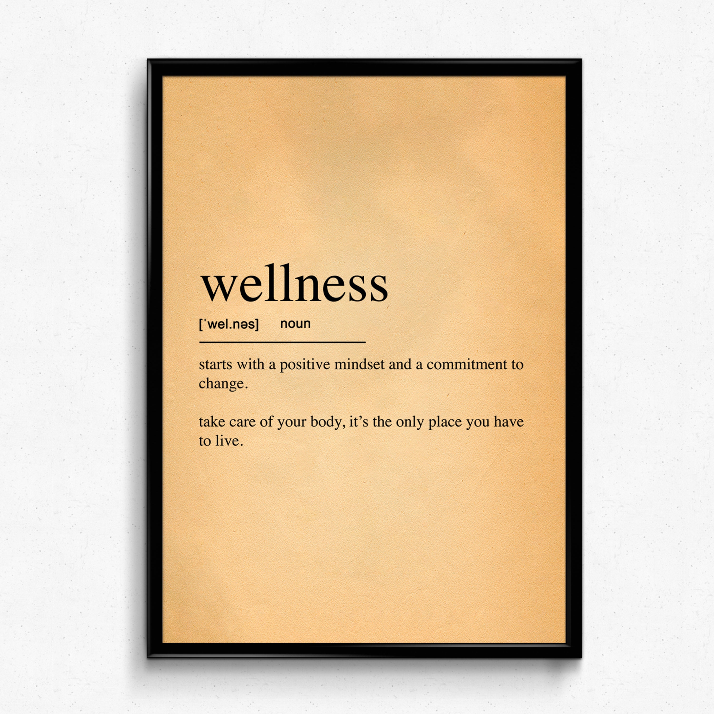 Wellness Definition Poster. Modern Wall Art, Minimalist Print ...