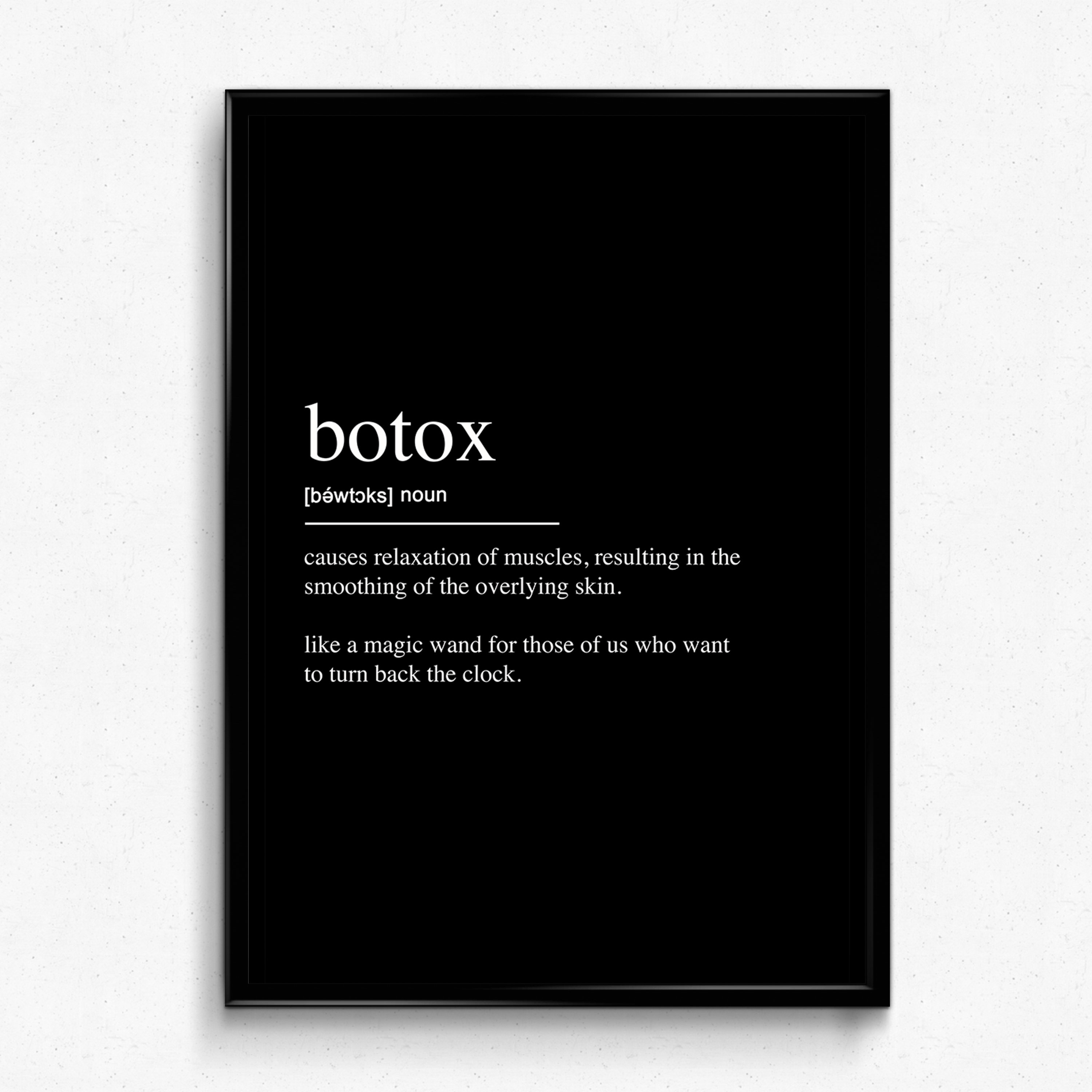 Botox Definition Print, Modern Aesthetics Clinic Wall Art, Large ...