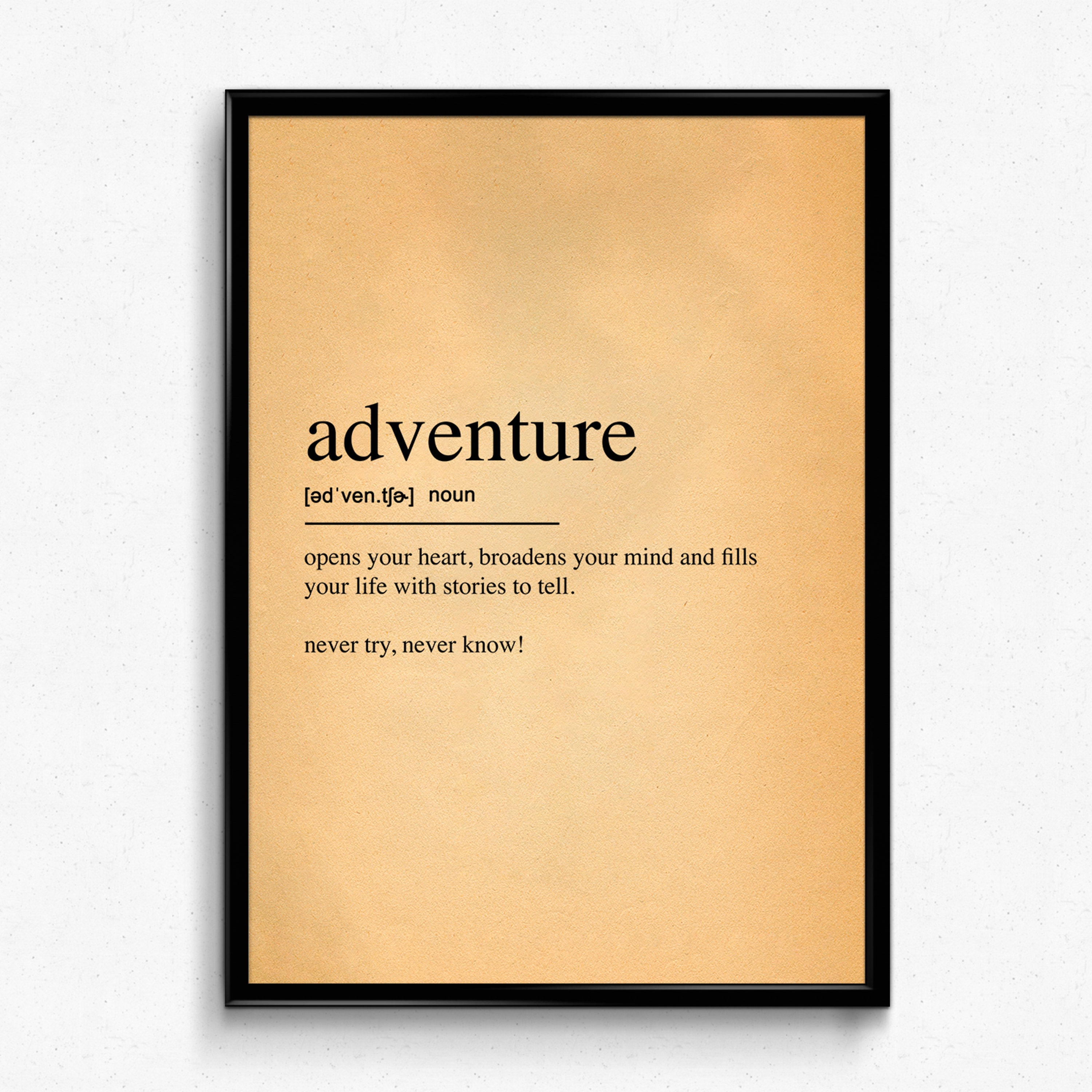 Adventure Definition Poster. Quotes Wall Art Minimalist - Etsy