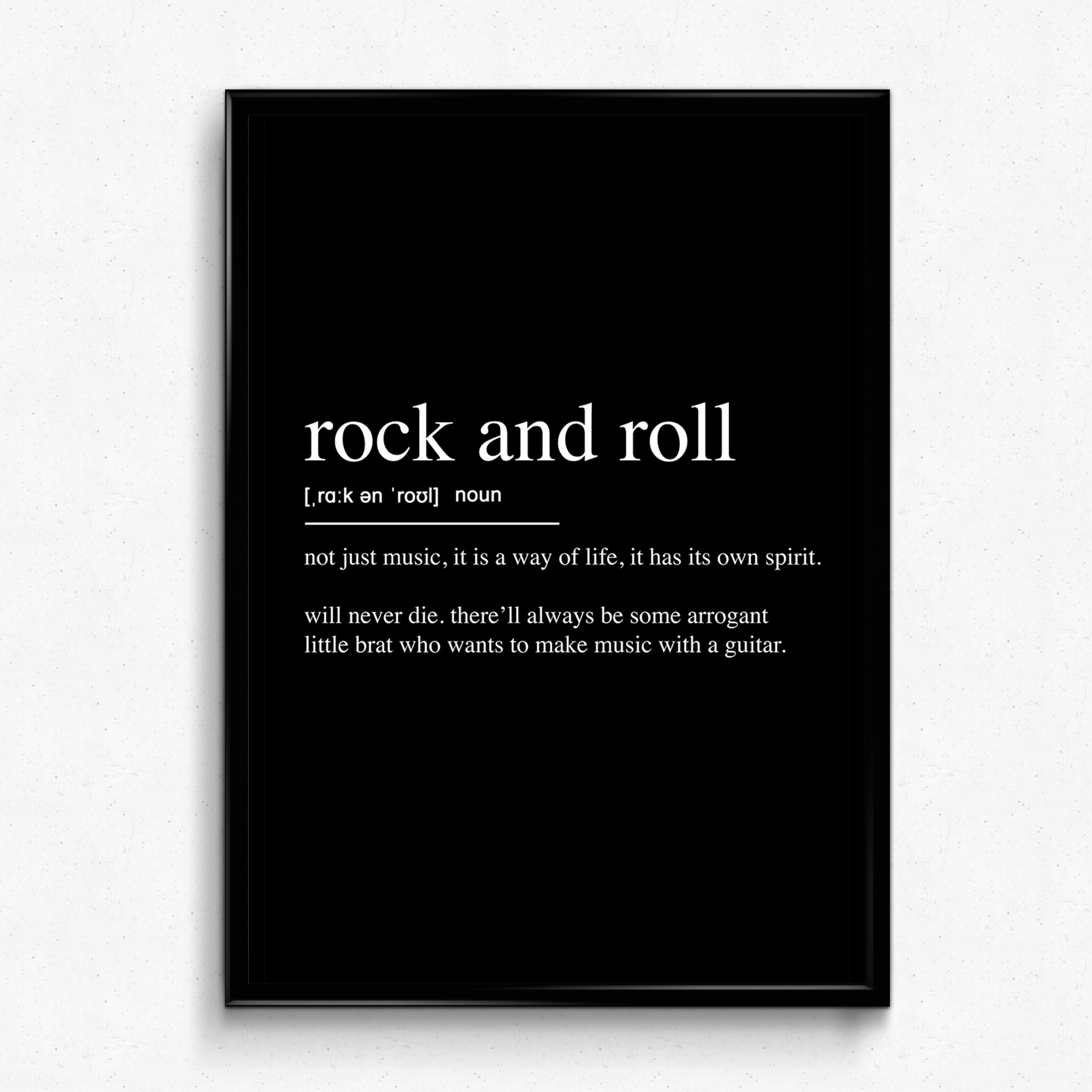 Rock and Roll Definition Poster. Music Modern Wall Art, Rocknroll ...