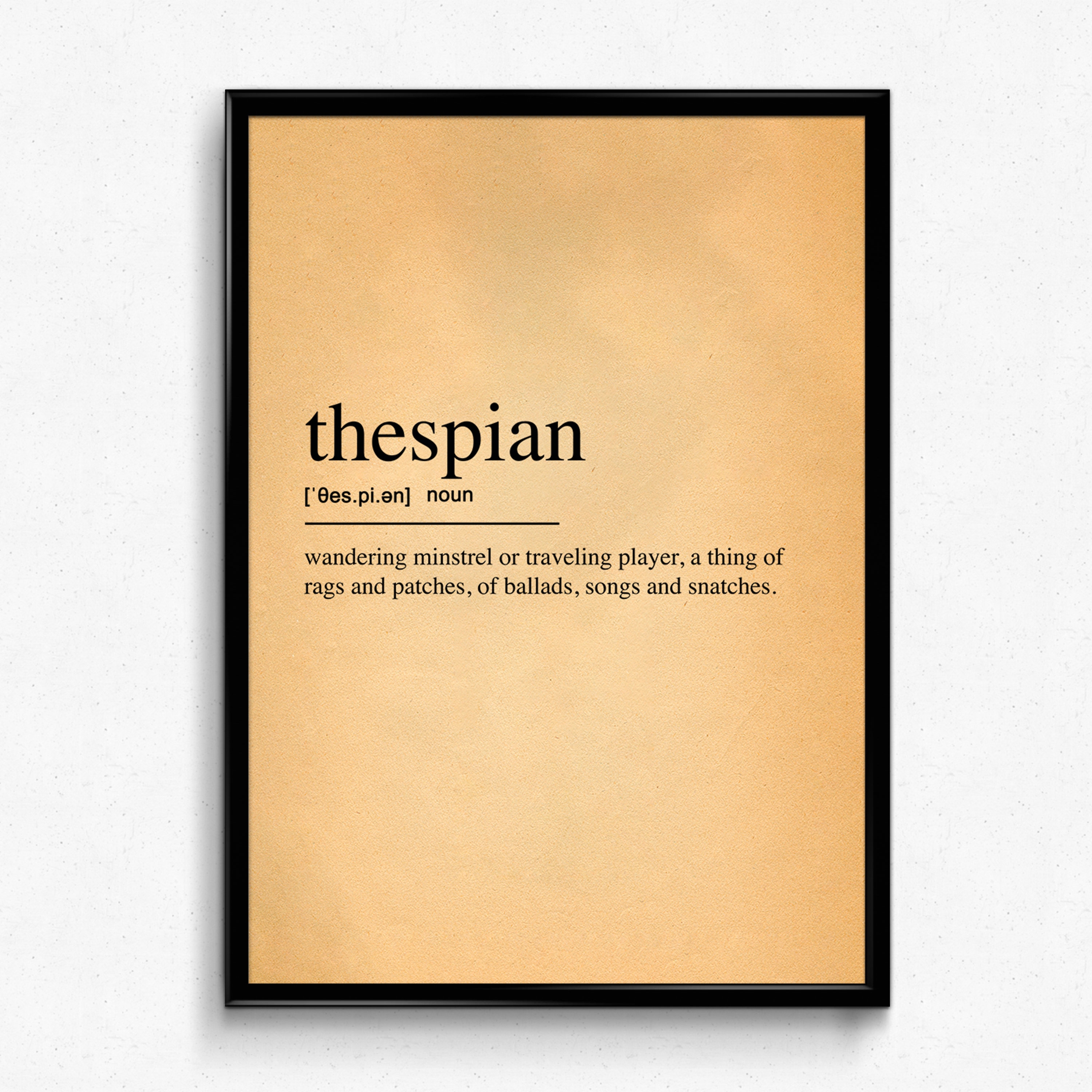 Thespian Definition Poster. Theater Decor Theatrical Romantic - Etsy