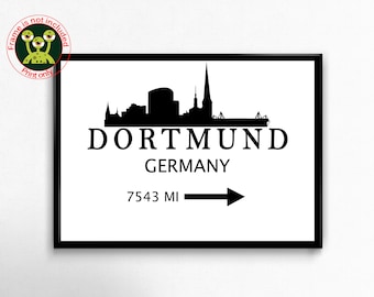 Dortmund Vintage Map Poster Wall Art City Artwork Print - Etsy