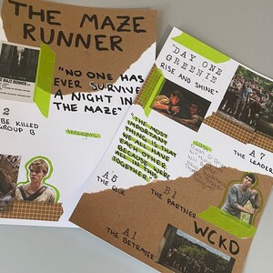 The Maze Runner Film Journal Page - 2x A5 Pages - Etsy
