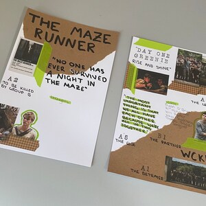 The Maze Runner Film Journal Page - 2x A5 Pages - Etsy