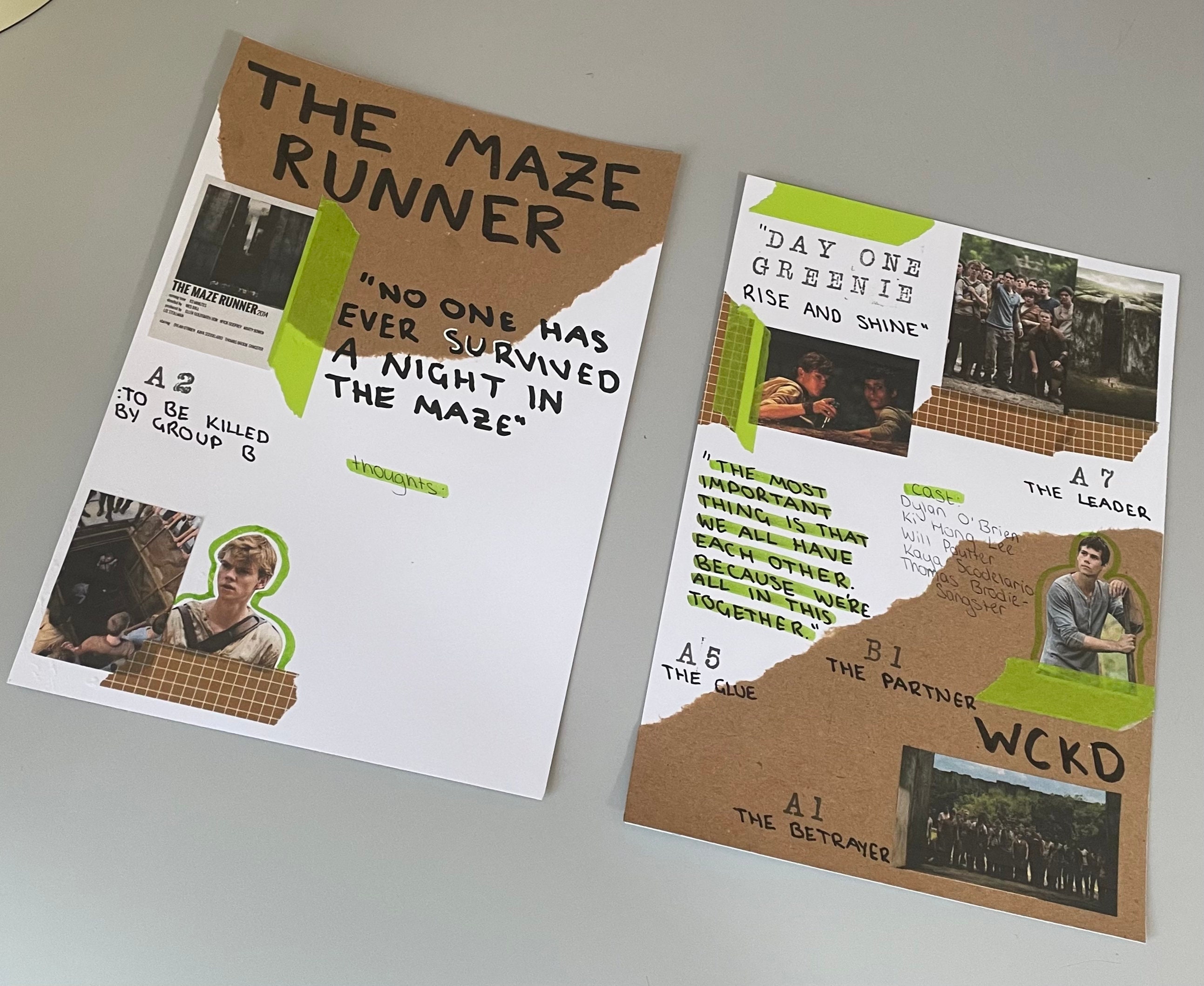 The Maze Runner Film Journal Page - 2x A5 Pages - Etsy
