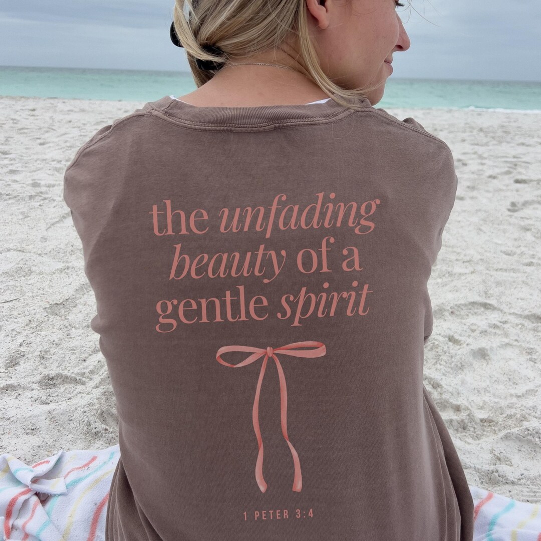 Unfading Beauty Bible Verse Christian Shirt Womens Preppy Stuff ...