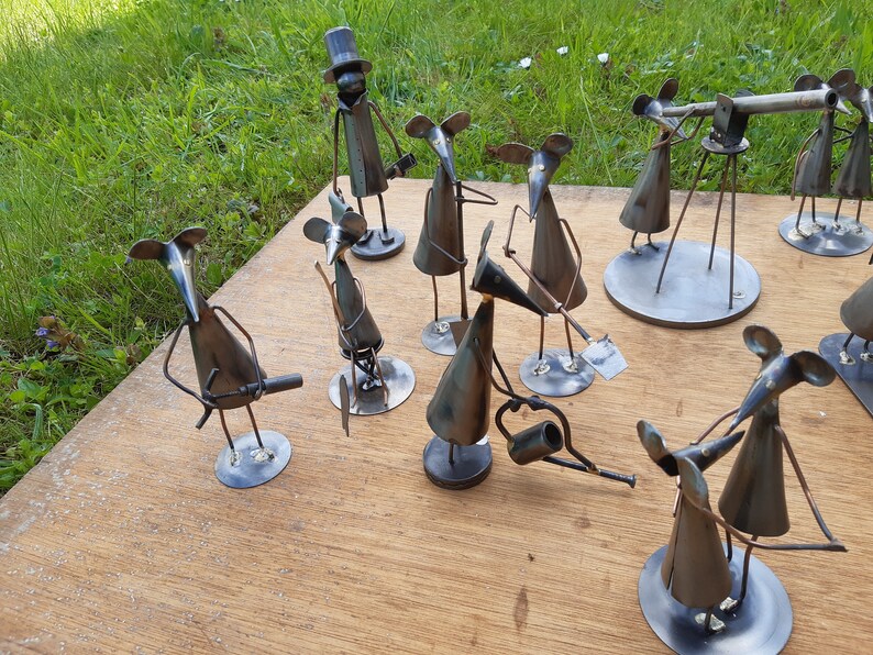 Metal Sculptures Miniature Mice Trade Collection - Etsy