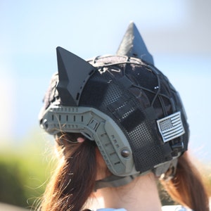 Tactical Ears Helmet Mecha Kawaii Tech Cat for Military Airsoft 3D for ...