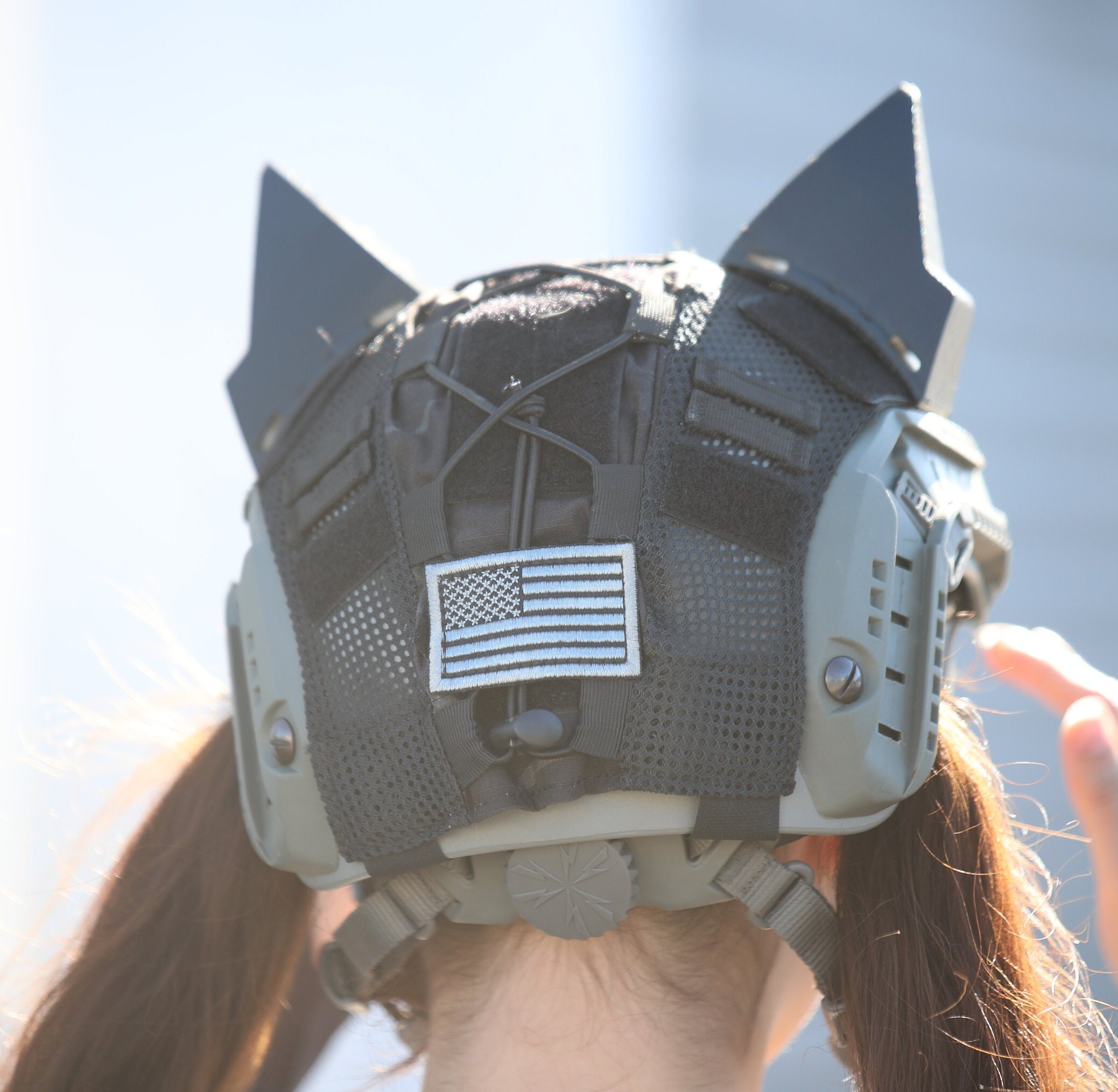 Tactical Ears Helmet Mecha Kawaii Tech Cat for Military Airsoft 3D for ...
