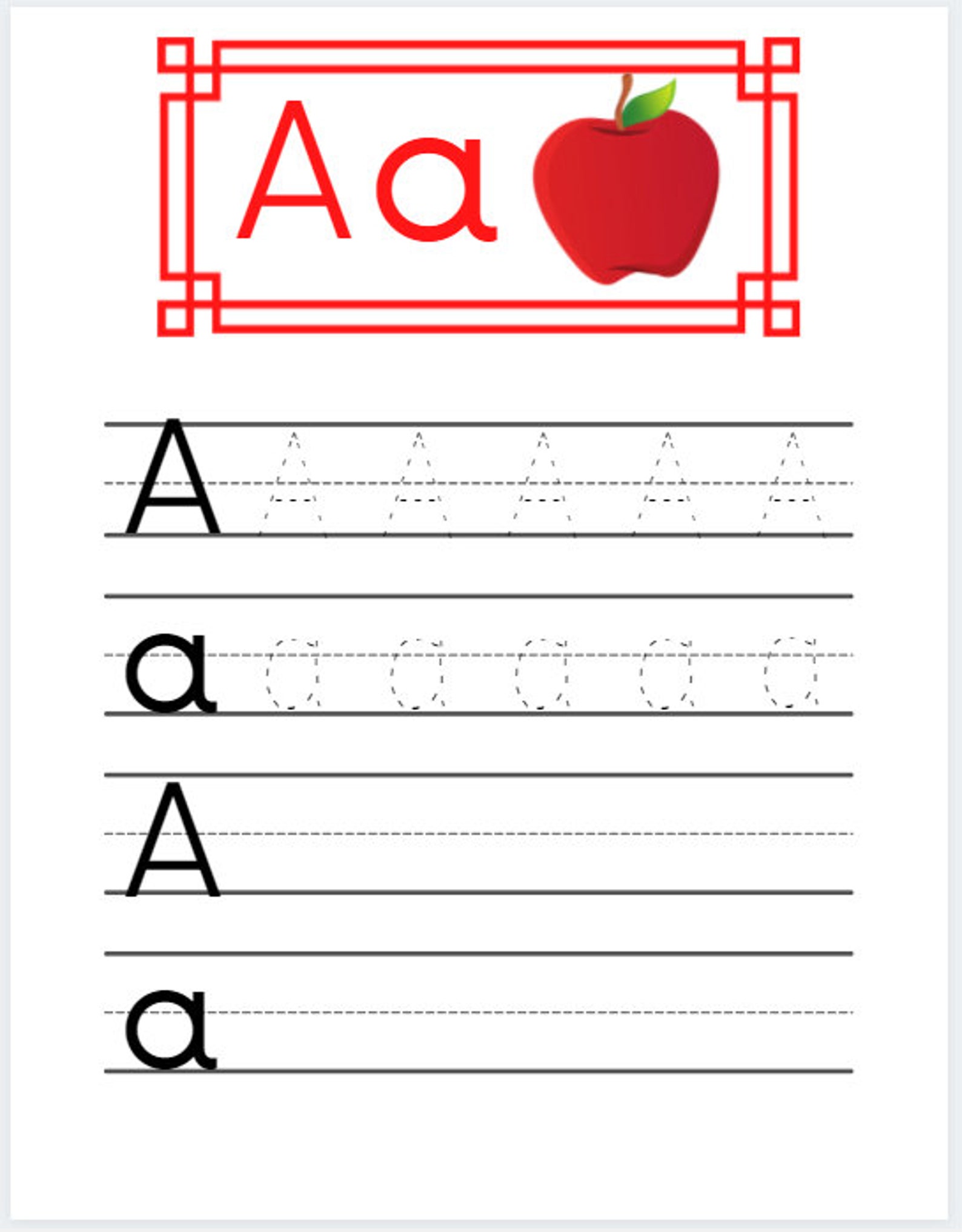 Printable Handwriting Workbook (alphabet & Numbers) - Etsy
