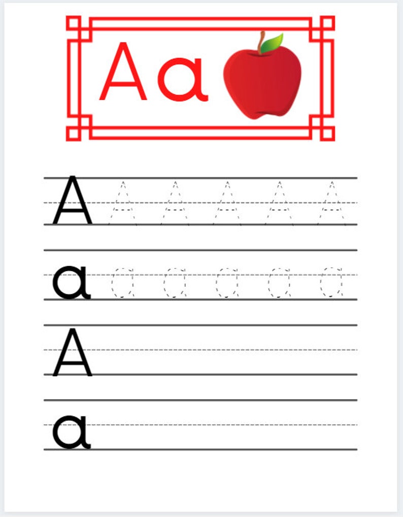 Printable Handwriting Workbook (alphabet & Numbers) - Etsy