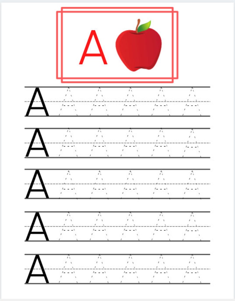 Printable Handwriting Workbook (alphabet & Numbers) - Etsy