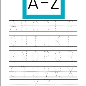 Printable Handwriting Workbook (alphabet & Numbers) - Etsy
