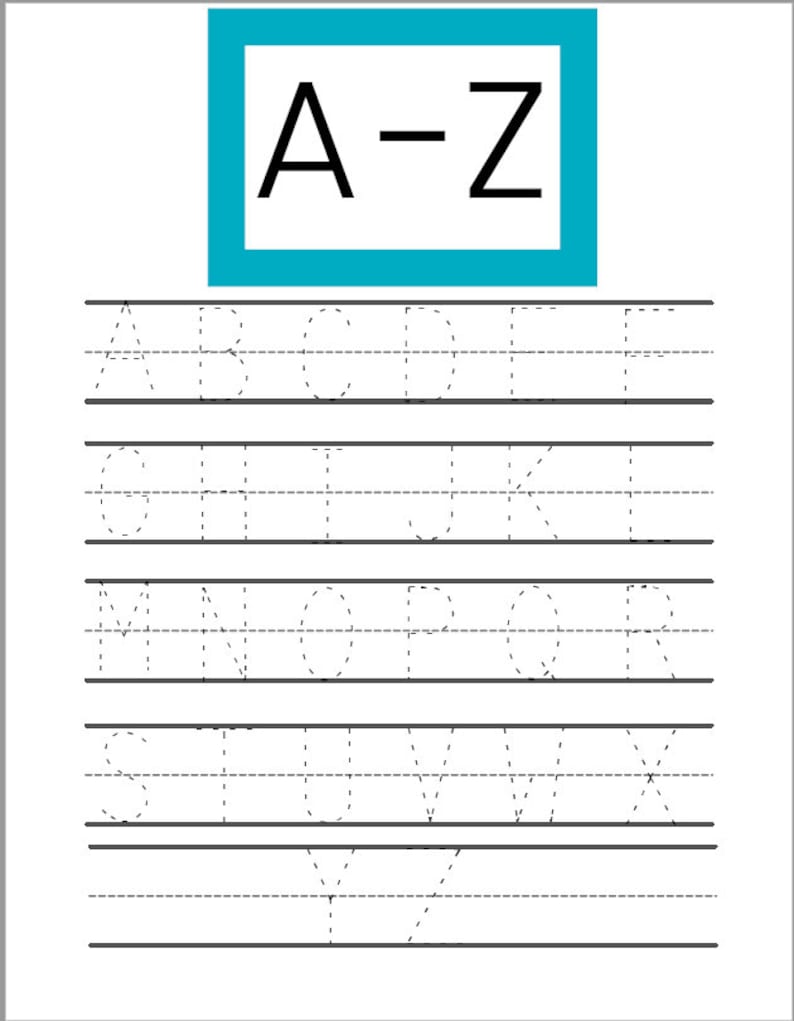 Printable Handwriting Workbook (alphabet & Numbers) - Etsy