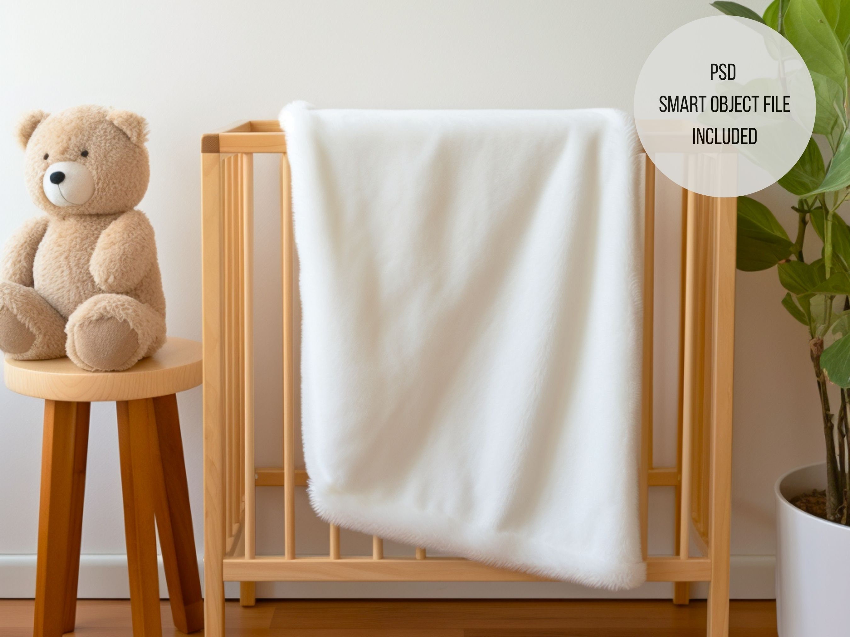 Baby Blanket Mockup, Photoshop Mockup, Smart Object Mockup, Pattern ...