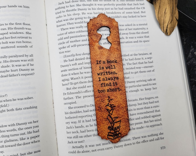Jane Austen Leather Bookmark Sense and Sensibility Bookmark Gift for ...
