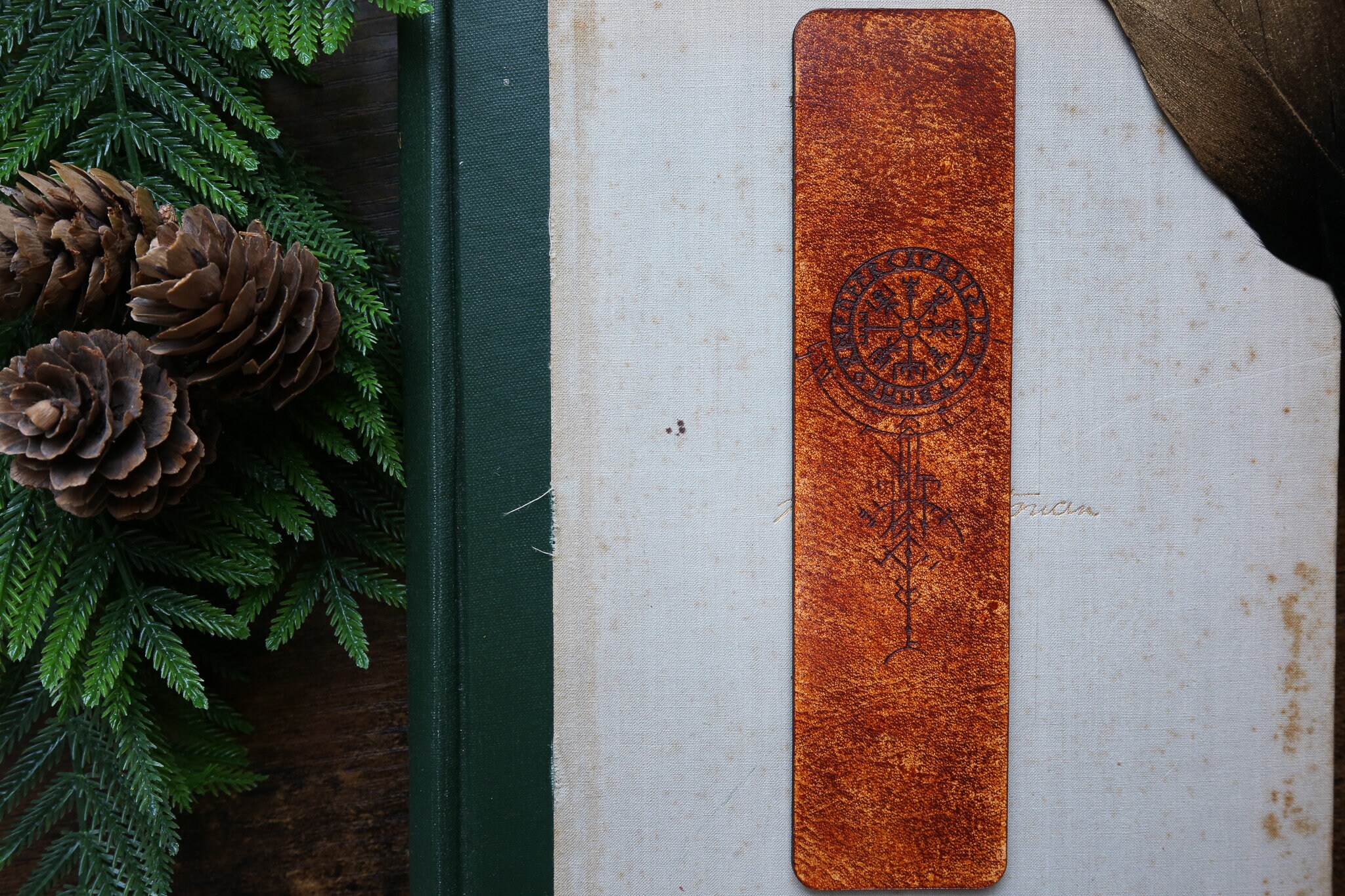 Viking Bookmark Vegvisir Compass Bookmark Viking Gifts - Etsy