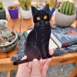 Cat Bookmark | Witchy Gothic Bookmark | Unique Gift for Book Lovers ...