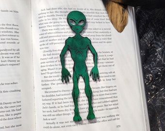 Alien Head Bookmark Leather Bookmark Extraterrestrial Cryptid ...
