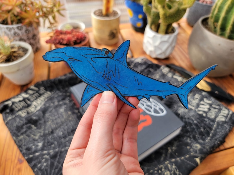Hammerhead Shark Bookmark | Leather Shark Bookmark | Unique Gift for ...