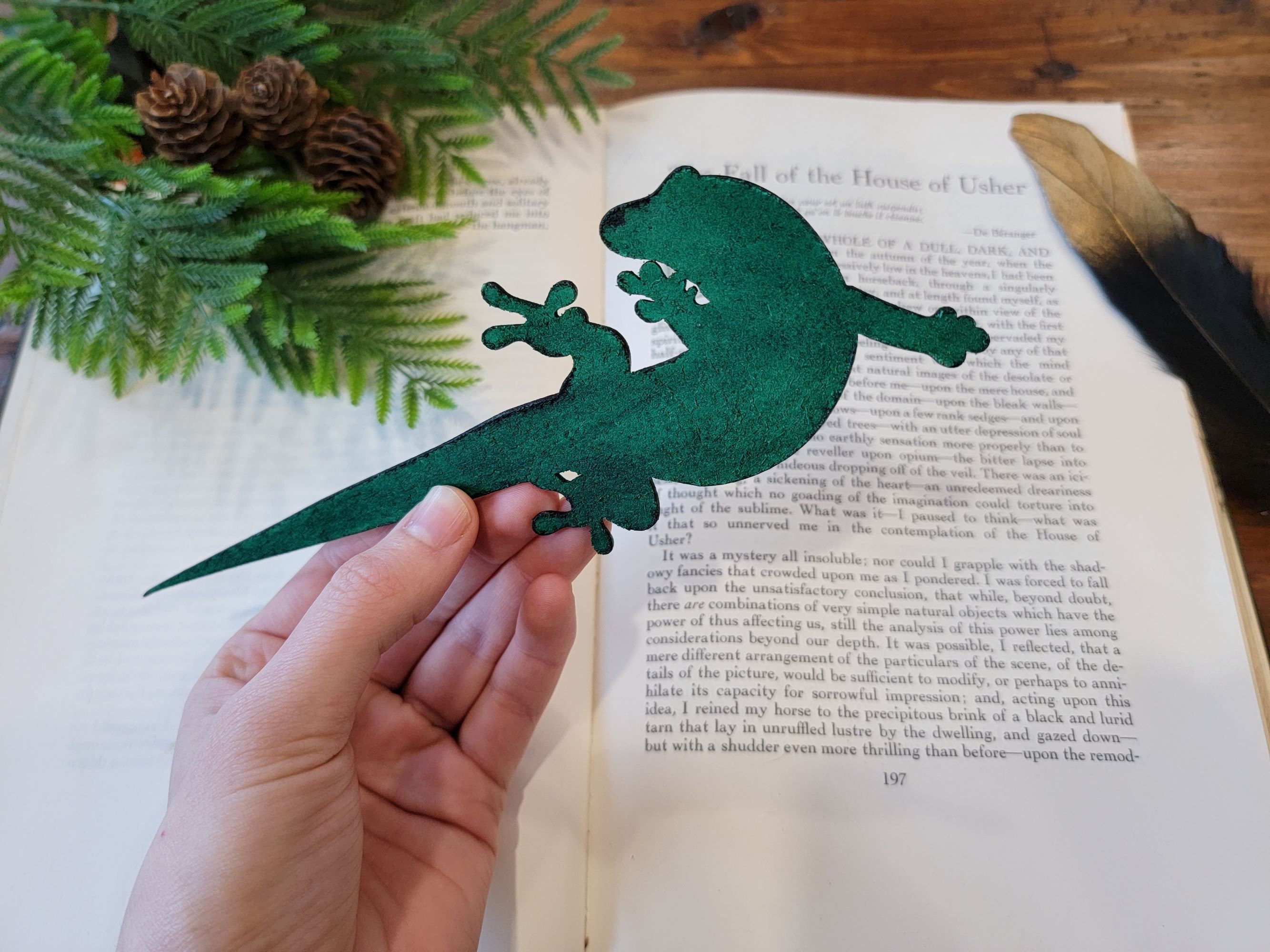 Lizard Bookmark | Leather Reptile Bookmark | Unique Gift for Book ...