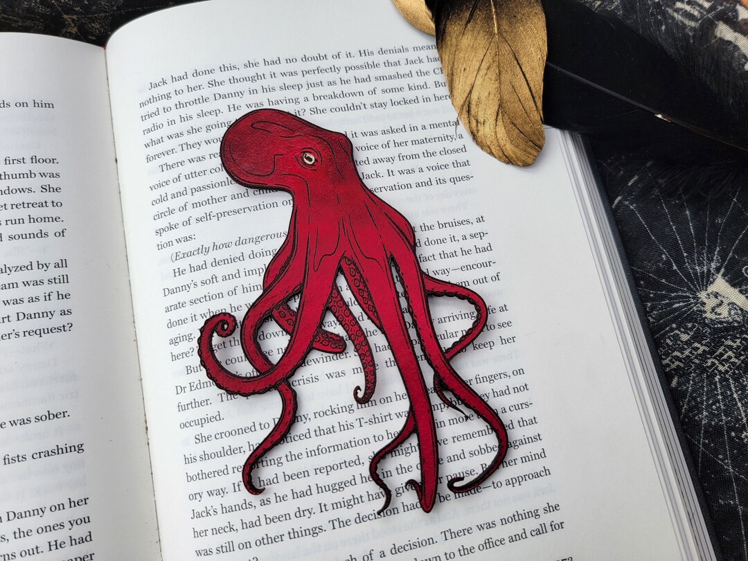 Octopus Bookmark | Leather Kraken Bookmark | Gift for Book Lovers ...