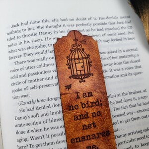 Jane Eyre Bookmark | Charlotte Brontë Bookmark | Leather Bookmark for ...