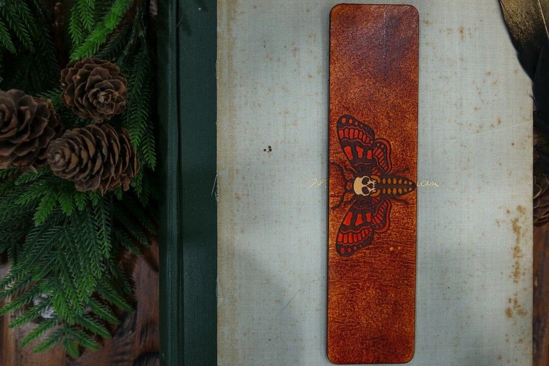 Death's Head Hawkmoth Bookmark | Gothic Oddities Bookmark | Gift for ...