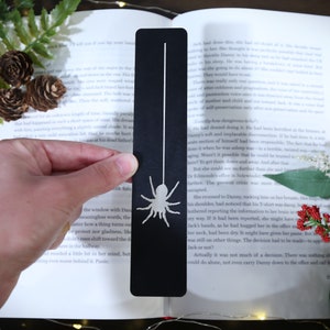 Spider Bookmark | Cute Leather Minimalist Bookmark | Horror Bookmark ...