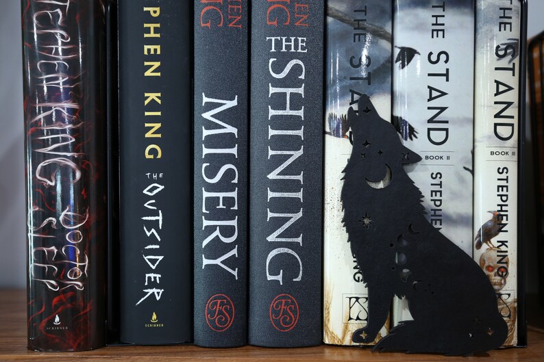 Wolf Leather Bookmark Howling Wolf Bookmark Nature - Etsy