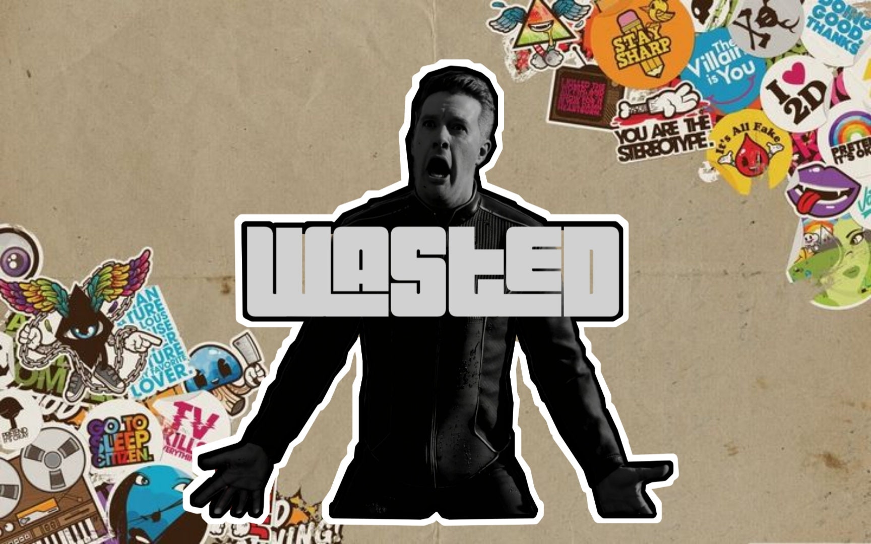 WASTED GTA / Helldivers Crossover Sticker - Etsy