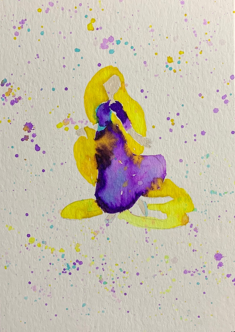 Rapunzel From Tangled Watercolor Print - Etsy