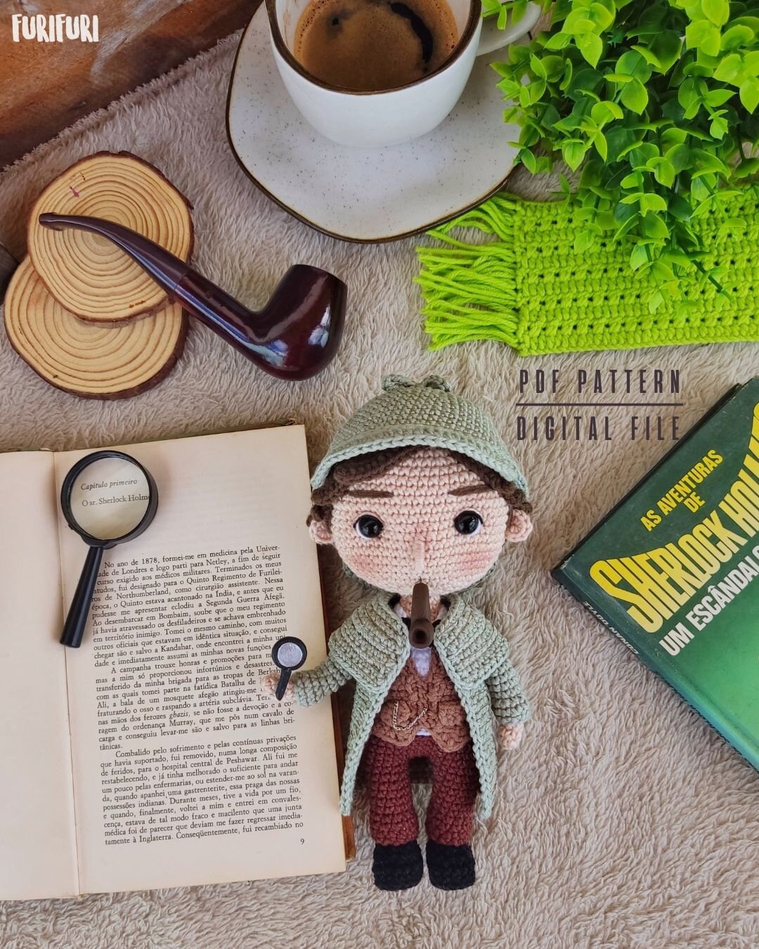 Tutorial: Sherlock Holmes Amigurumi Pattern – Crochet PDF Pattern Inspired by Classic Detective ...
