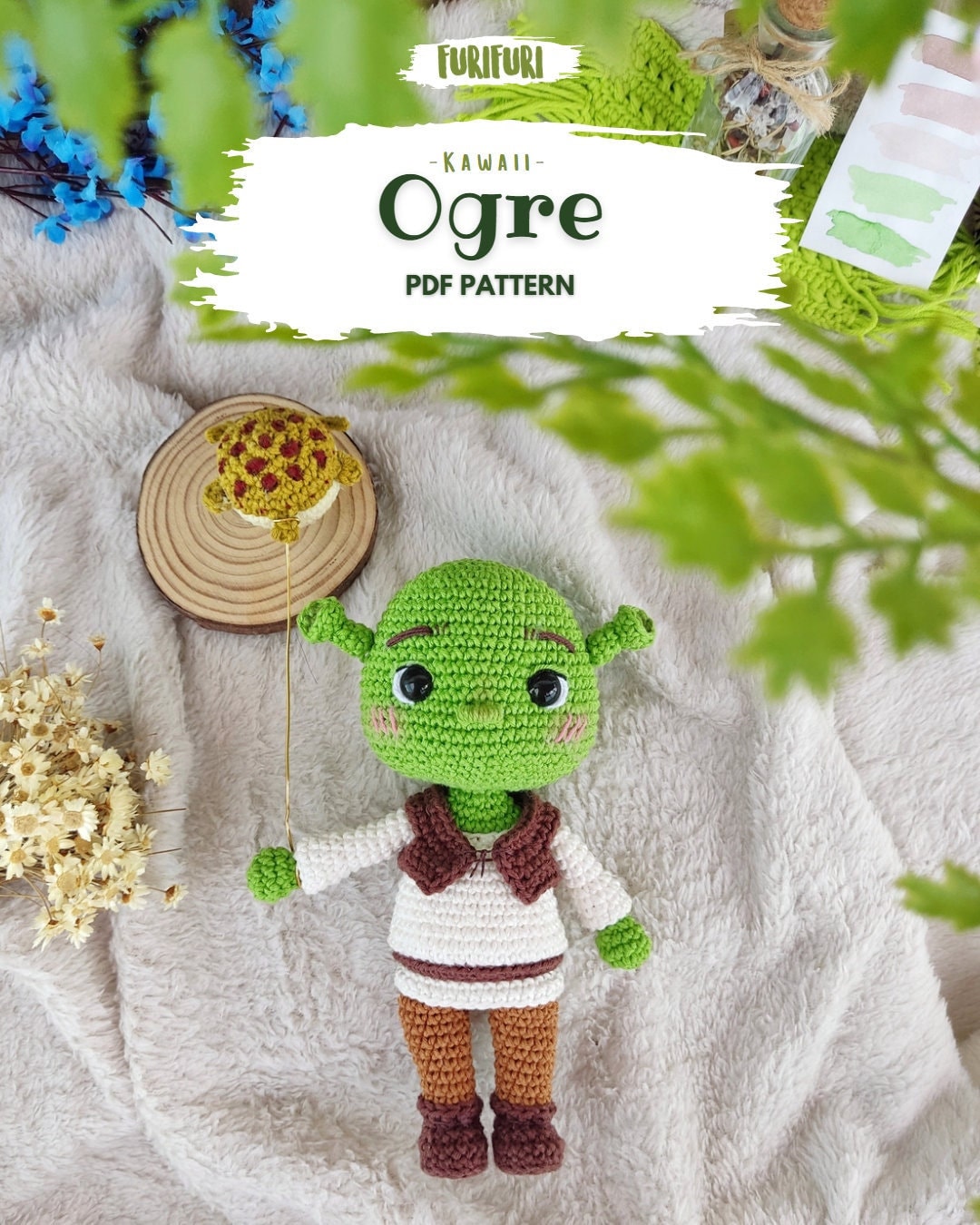 Tutorial: Kawaii Ogre Amigurumi Crochet Pattern – Shrek Inspired PDF ...