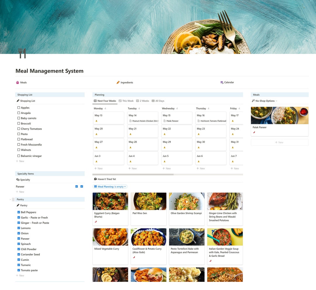 The Ultimate Meal Management System Notion Template for Pantry ...