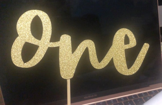 Custom Glitter Cake Topper - Etsy