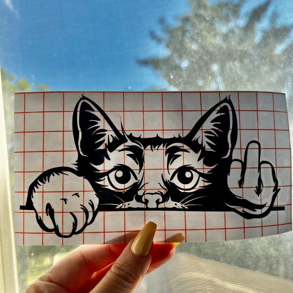 Middle Finger Decal - Etsy